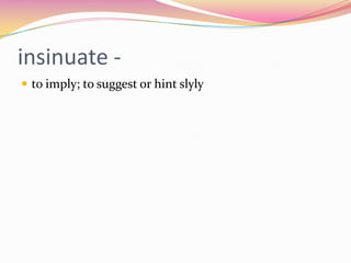 Preferred Words - Verbs | PPTX