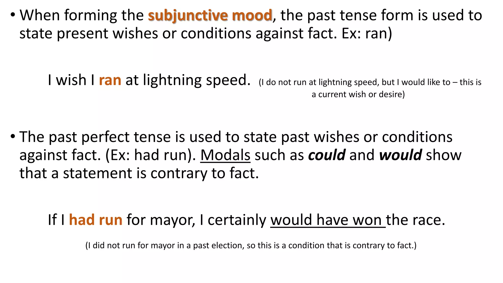 Verbs 3 moods grade 8 | PPTX