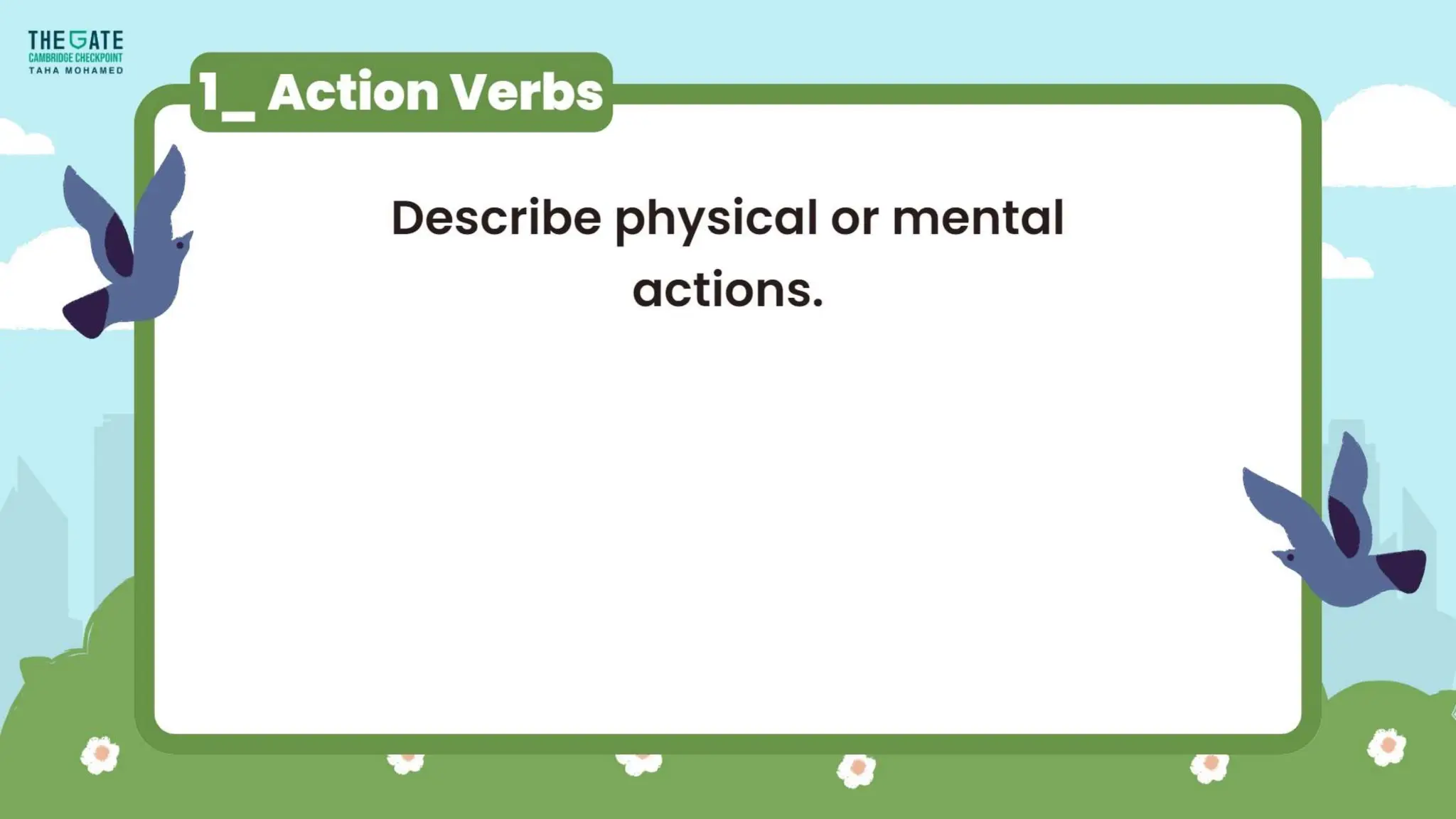 Verbs 8.ppsx parts of Speech verbs actions | PPT