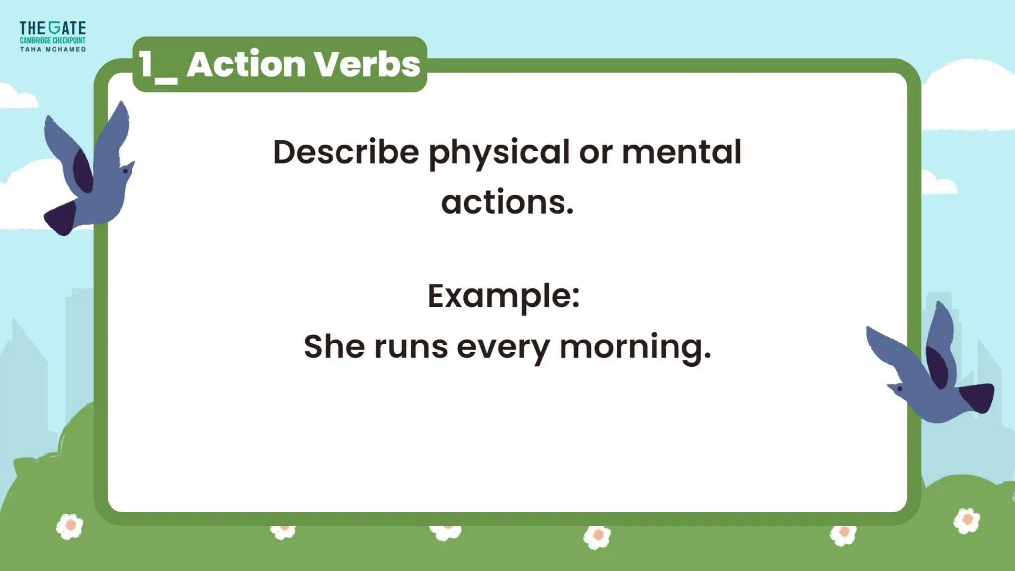 Verbs 8.ppsx parts of Speech verbs actions | PPSX