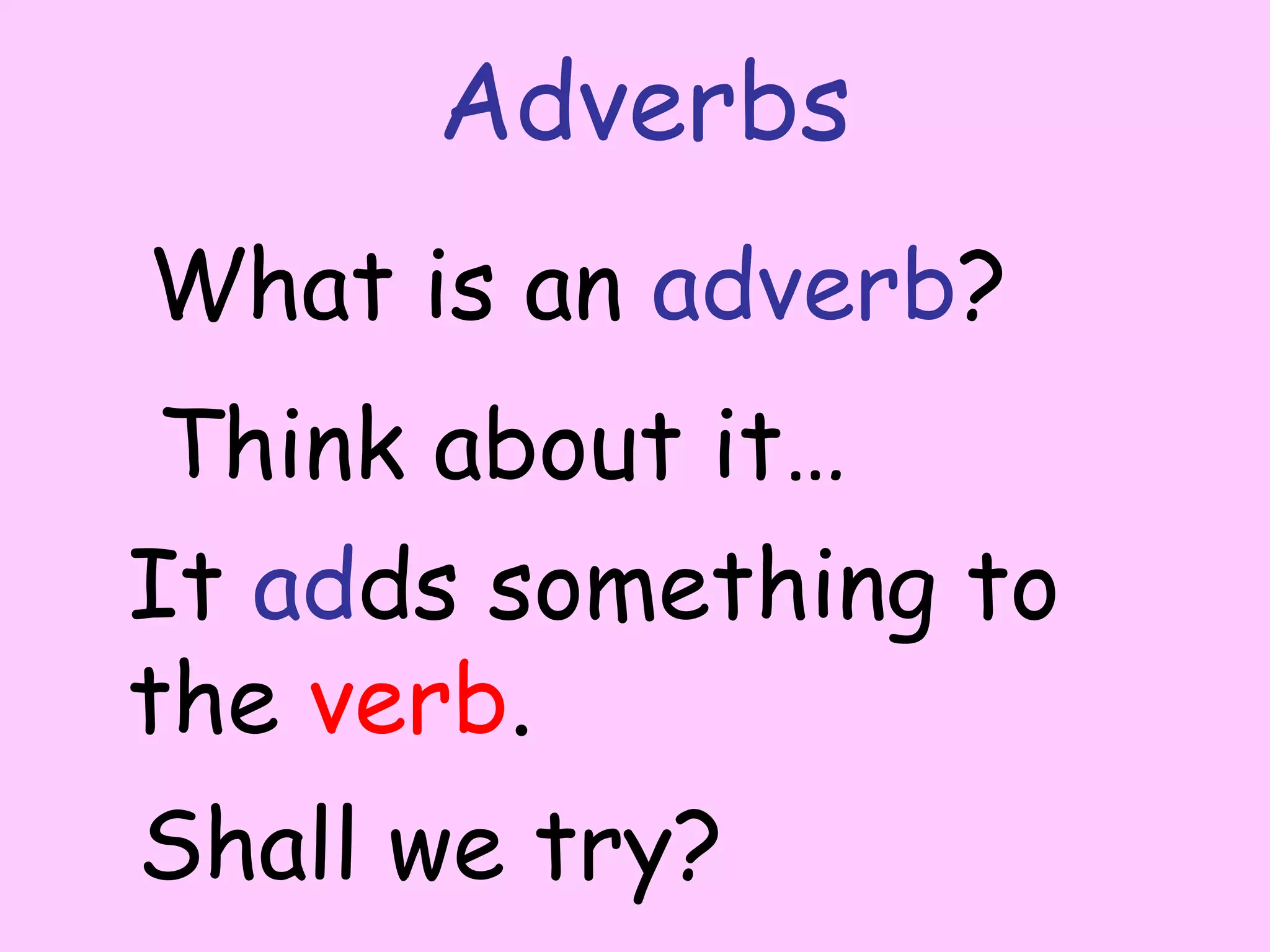 Verbs and adverbs | PPT
