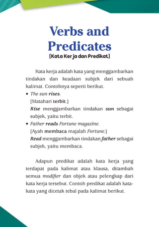 Verbs and Predicates dalam Bahasa Inggris | PDF