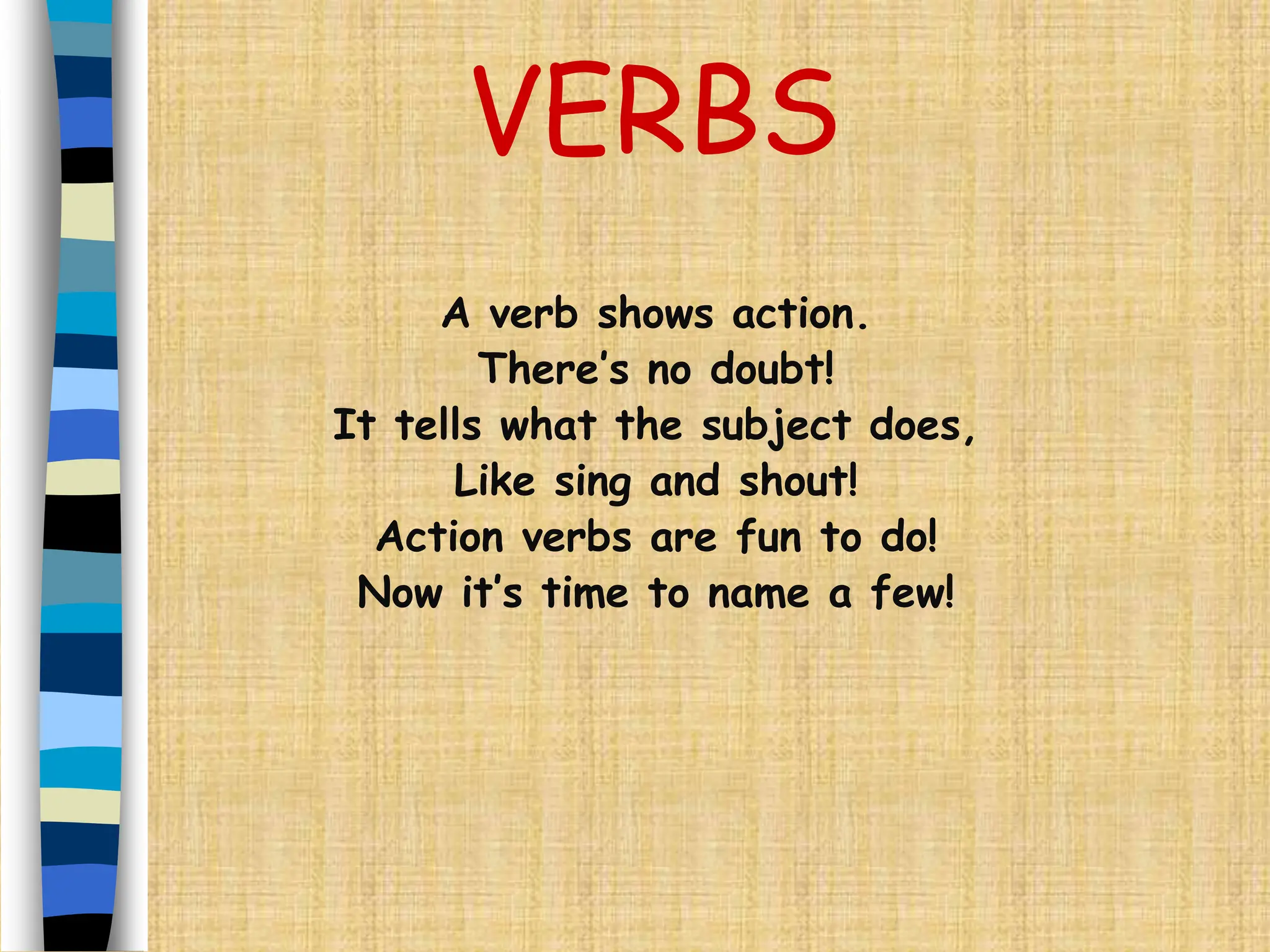 Verbs and Tenses charcater ppt good pptx | PPT