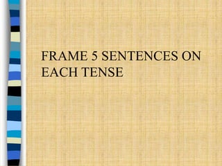 Verbs and Tenses charcater ppt good pptx | PPT