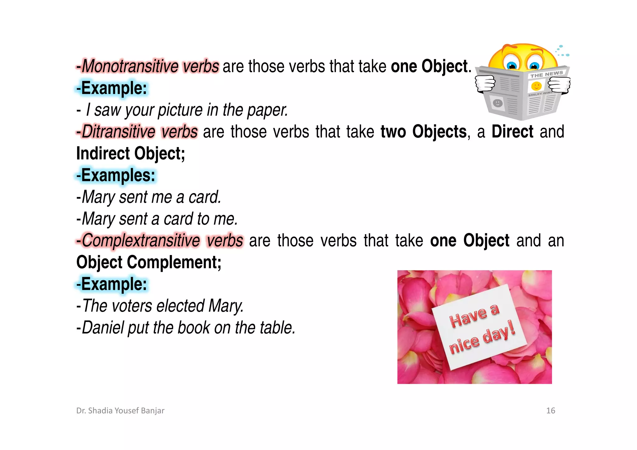 Verbs And Verb Phrases By Dr Shadia Yousef Banjar | PDF