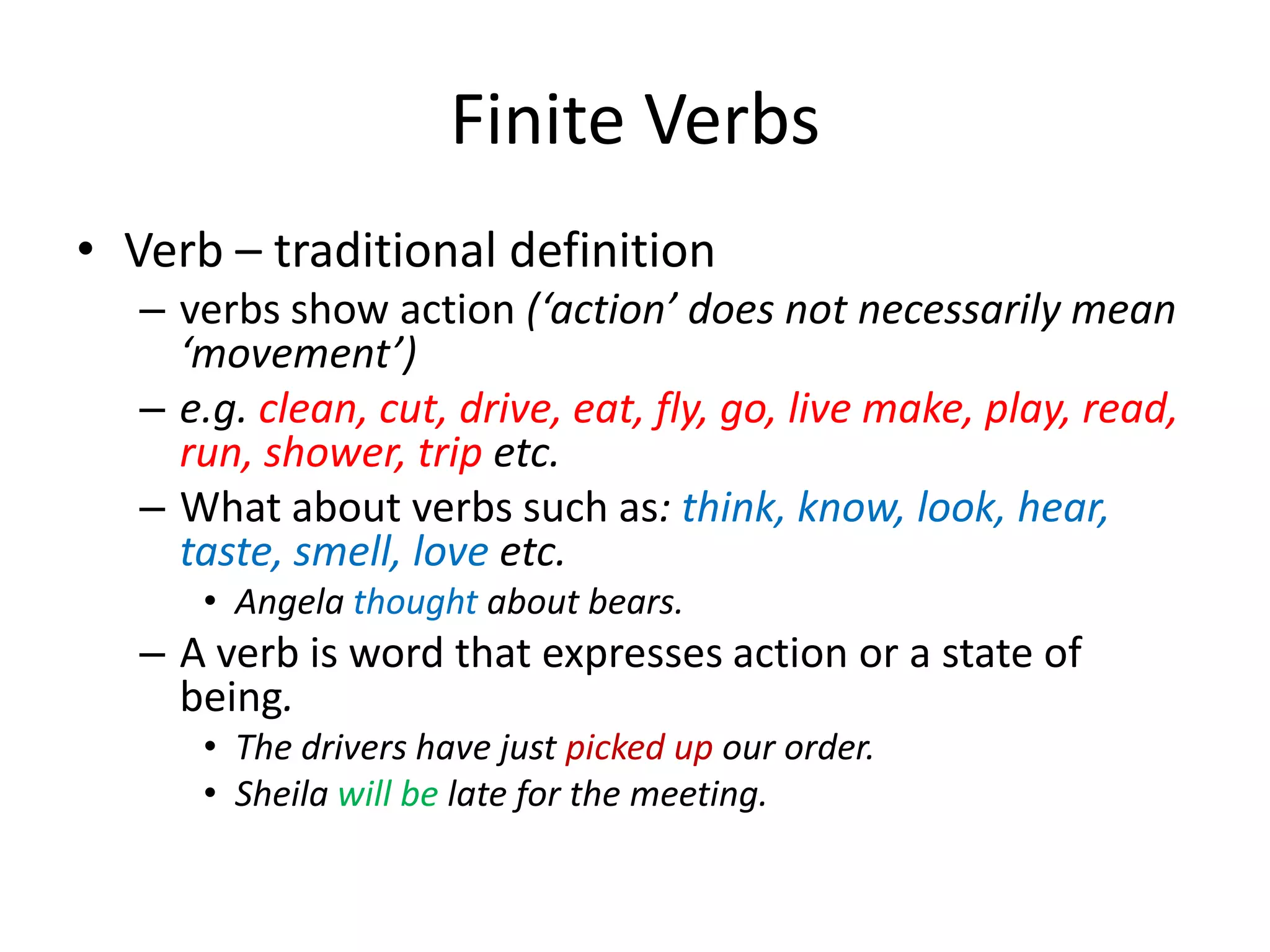 Verbs (ch. 1) | PPTX