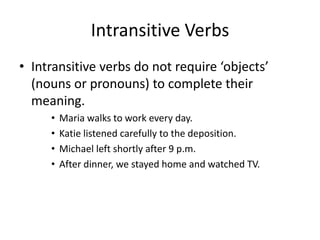 Verbs (ch. 1) | PPTX
