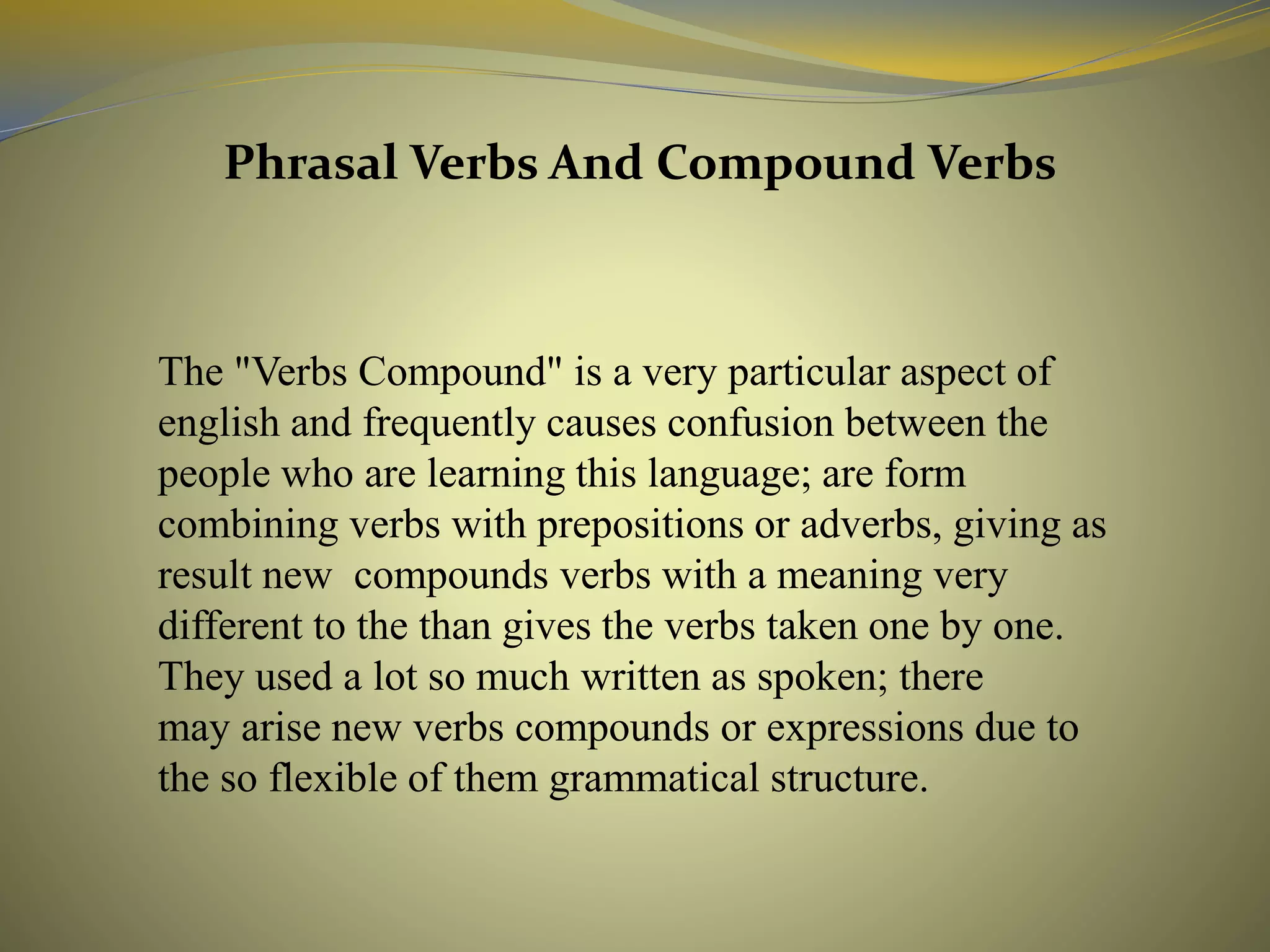 Verbs compound blog | PPTX