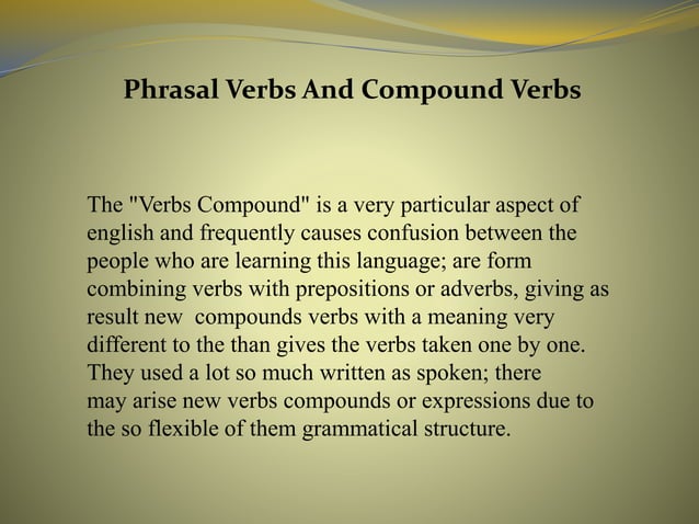 Verbs compound blog | PPTX