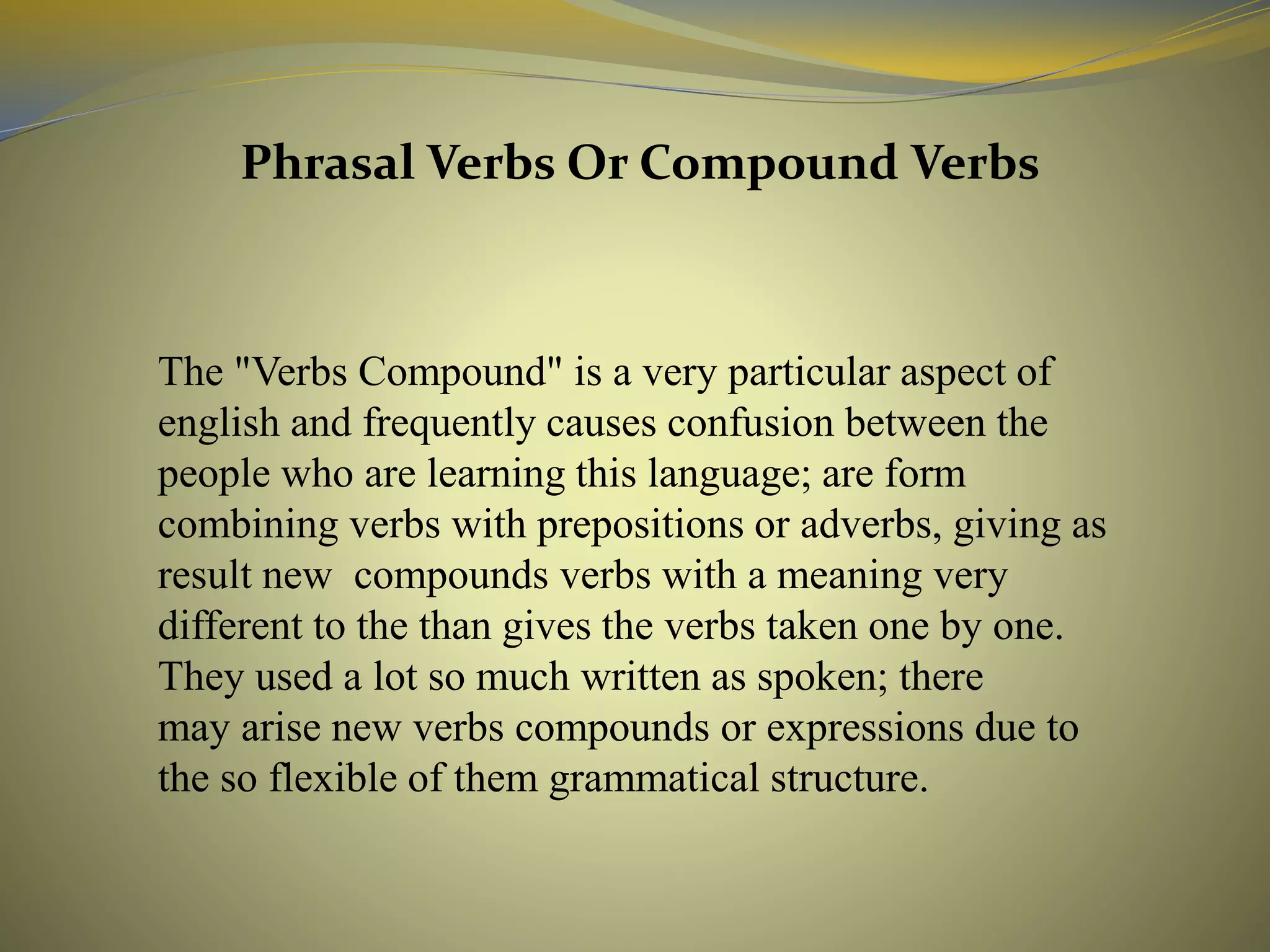 Verbs compound blog | PPTX