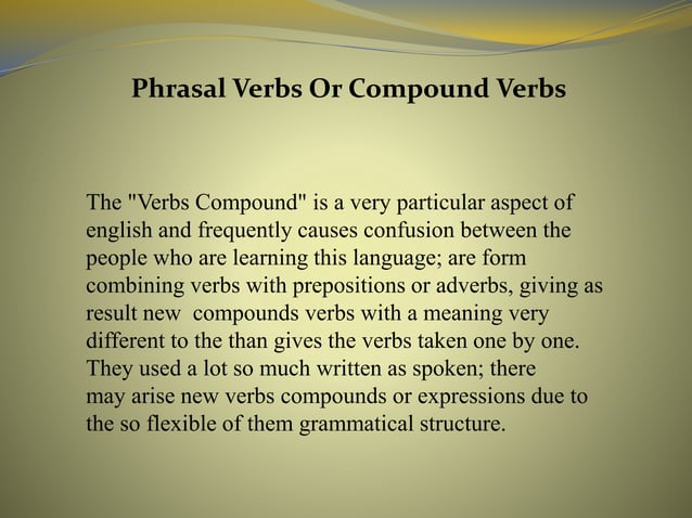 Verbs compound blog | PPTX
