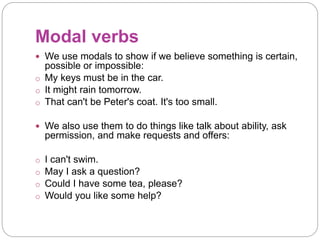 Verbs types briefly expl | PPT