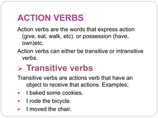 Verbs types briefly expl | PPT