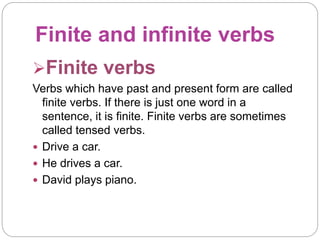 Verbs types briefly expl | PPT