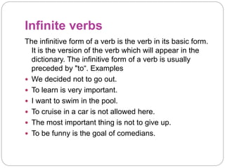 Verbs types briefly expl | PPT