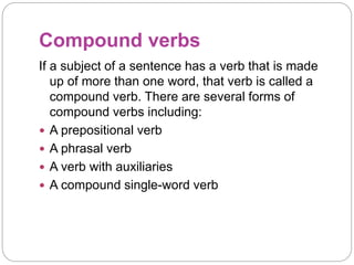 Verbs types briefly expl | PPT