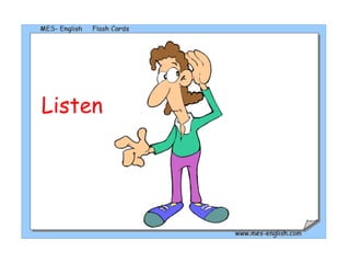 Verbs flash cards actions | PPT