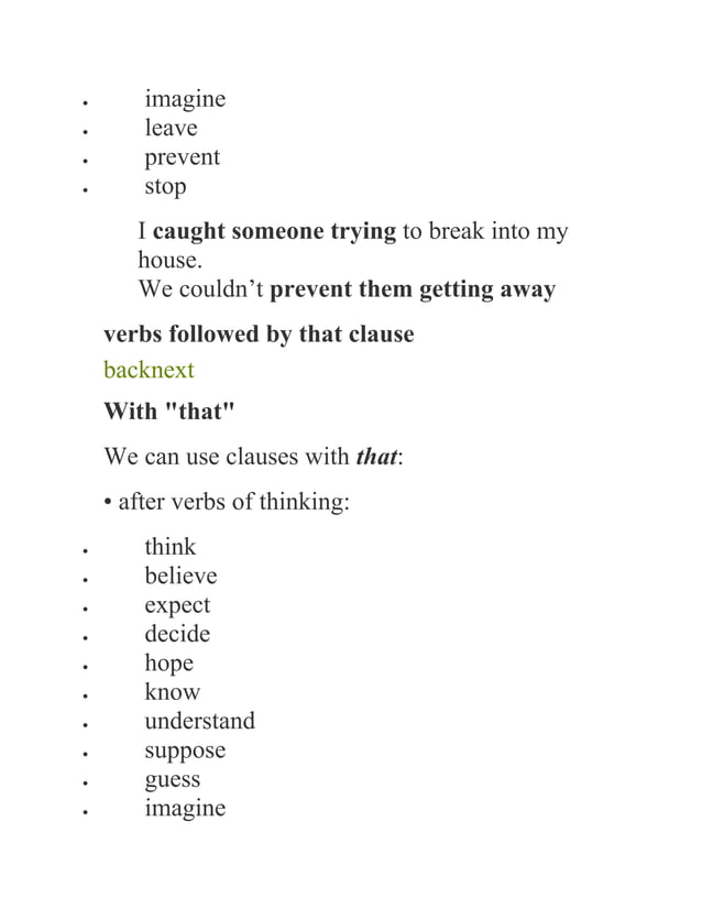 Verbs followed by to + infinitive | PDF