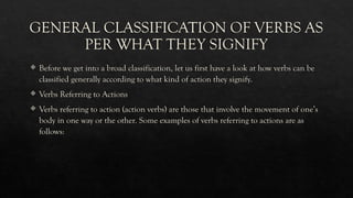 VERBS GRAMMAR IDL.pptx and types of verbs | PPT