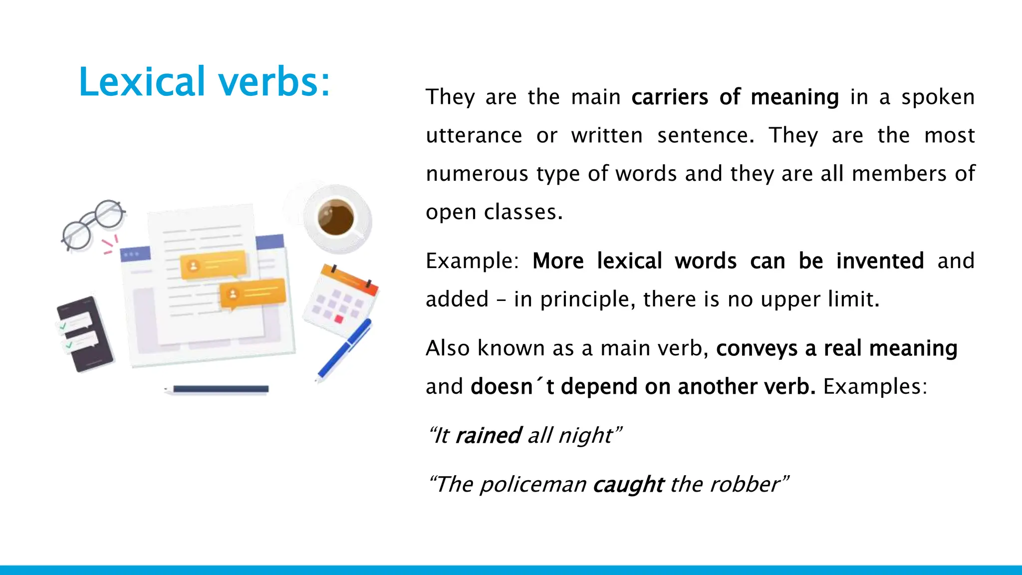 Types of verbs in the English Language Basic English | PPTX