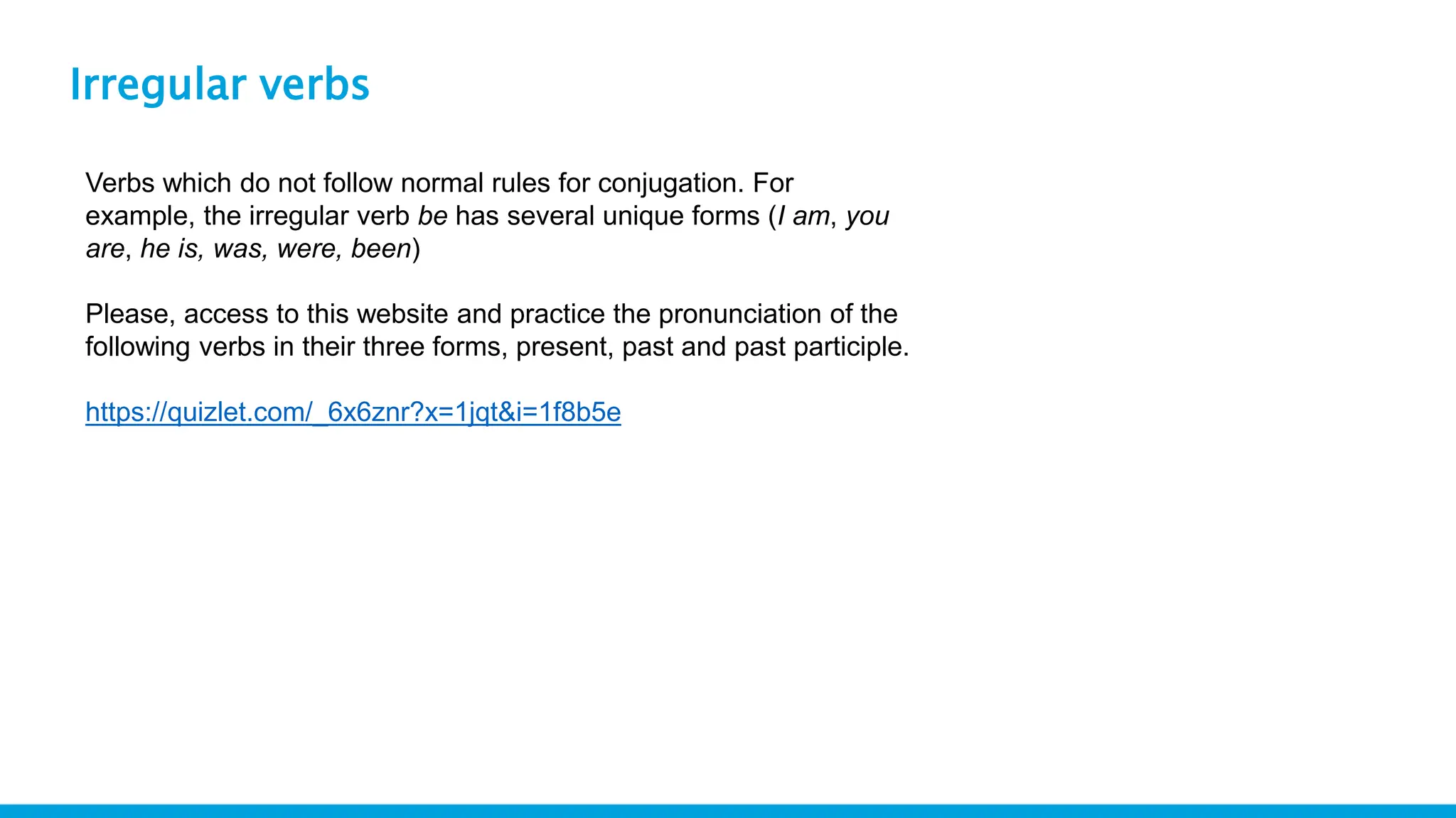 Types of verbs in the English Language Basic English | PPTX