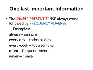Verbs in english simple present | PPTX