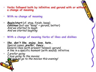 Verbs+ Infinitive | PPT