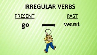 Verbs in past regular and irregular presentation | PPTX