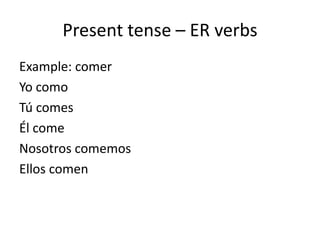 Verbs introduction | PPTX