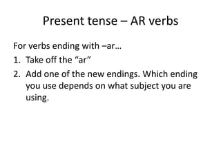 Verbs introduction | PPTX