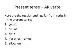 Verbs introduction | PPTX