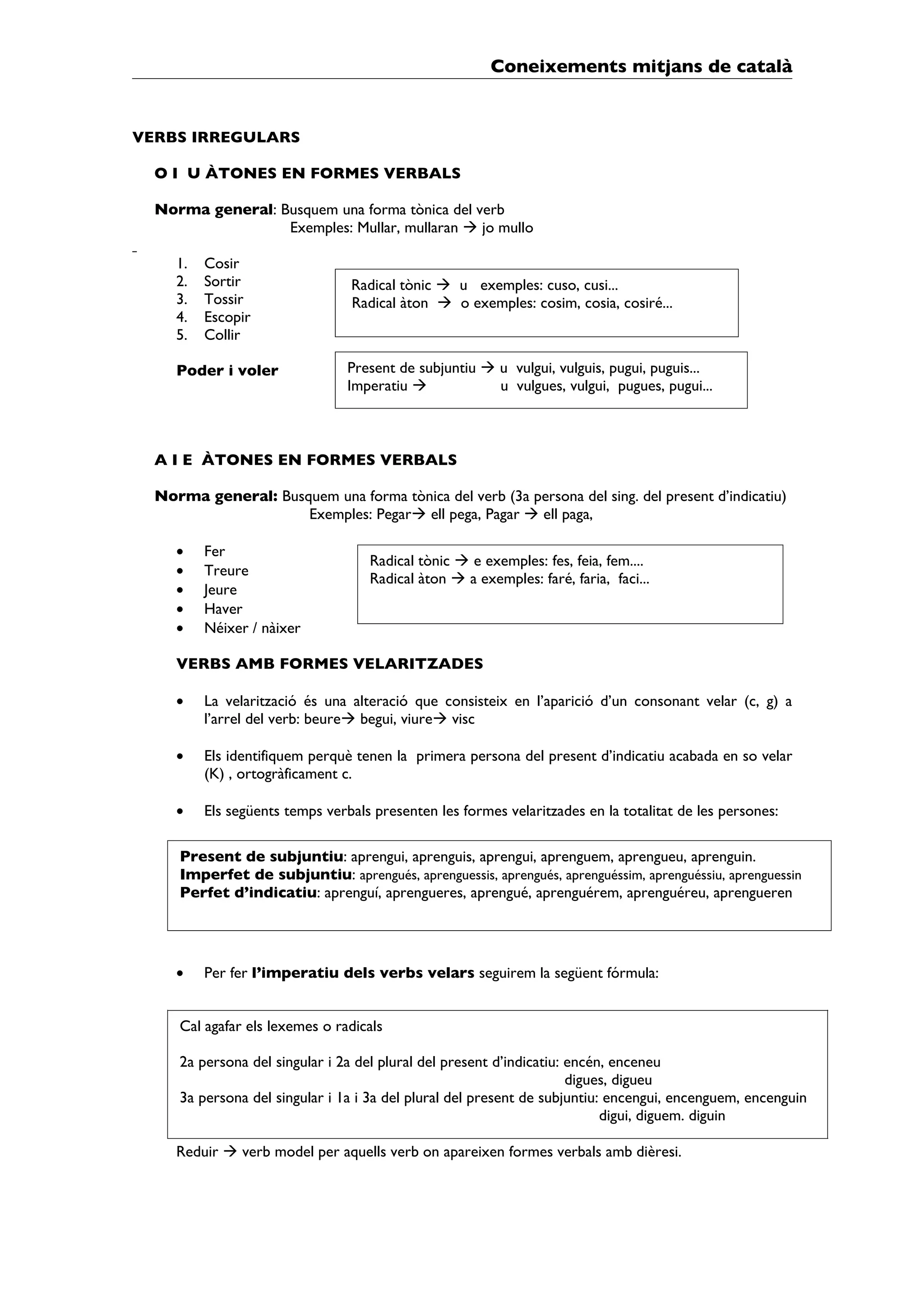 Verbs Irregulars | DOC