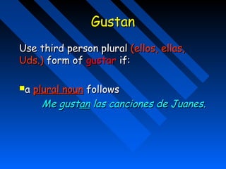 Verbs like gustar | PPT