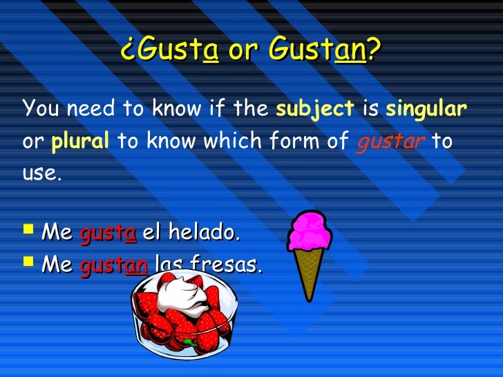 Verbs like gustar