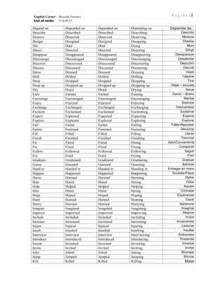List of verbs | PDF