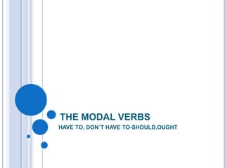 Verbs modal verbs-have-to-ought | PPTX
