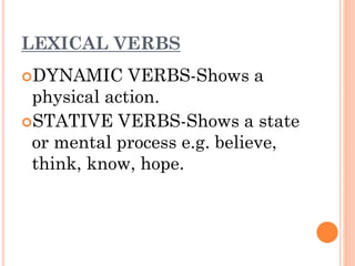 Verbs and types of verbs. | PPTX