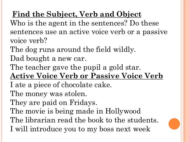 Verbs and types of verbs.