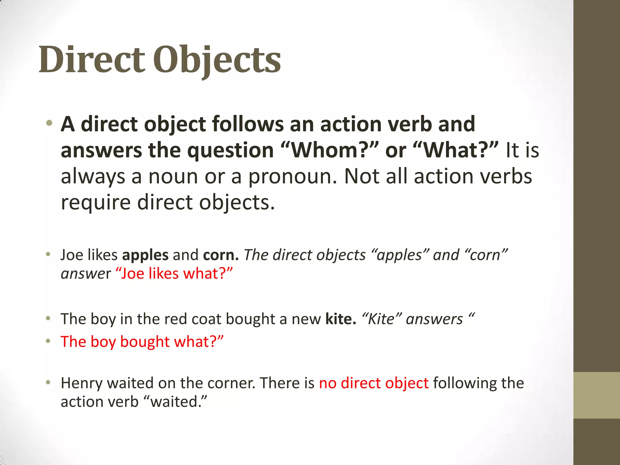 Verbs Objects And Subject Complements Pptx