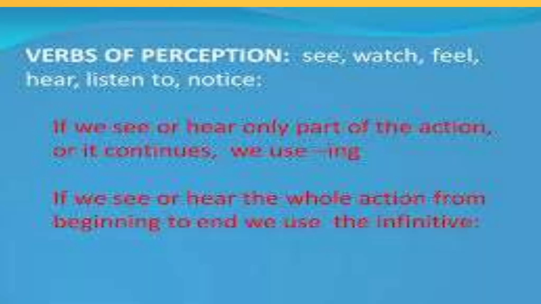 Verbs of perception | PPTX