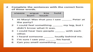 Verbs of perception | PPTX