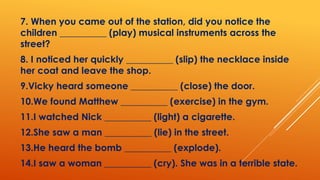 Verbs of perception | PPTX