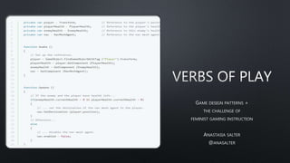 Verbs of Play | PPTX | Programming Languages | Computing