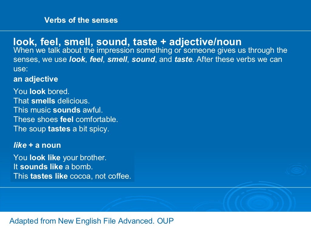 Verbs of the senses