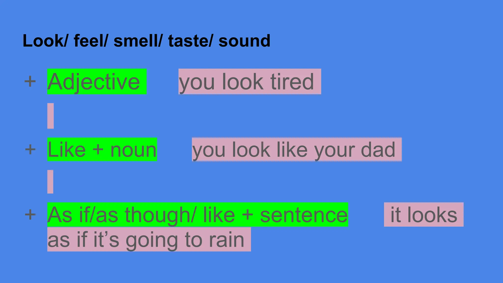 verbs of the senses fell, look, smell, sound, taste.pptx