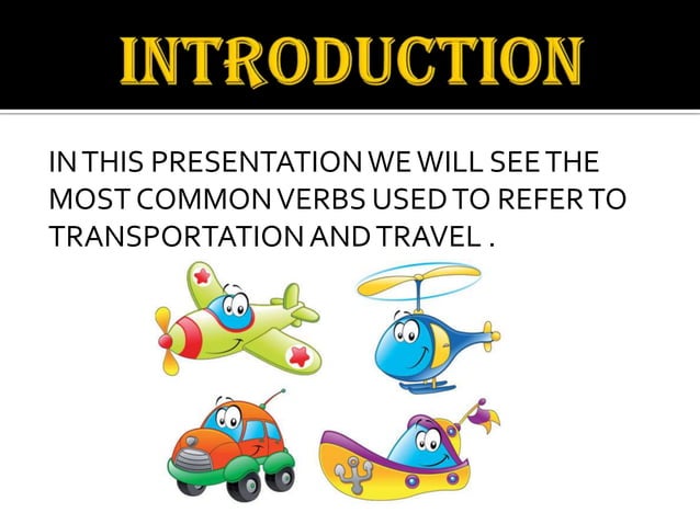 Verbs of transport and travel | PPTX