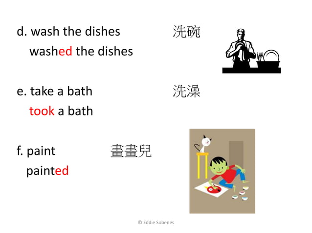 English Conversation: commonly used verbs, past and present tense | PPT