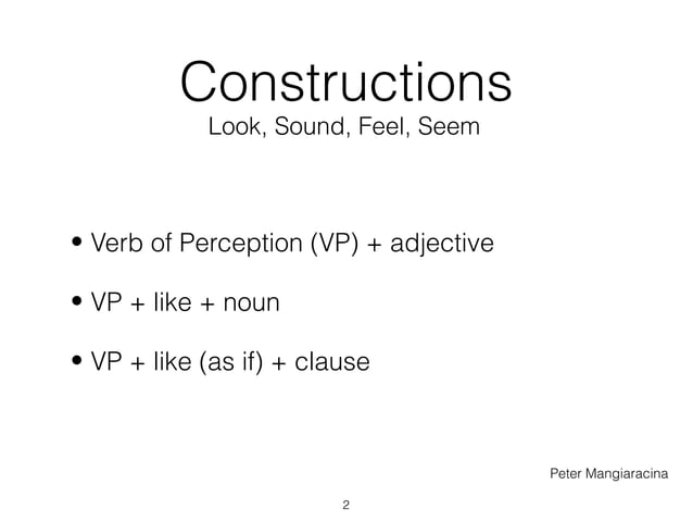Verbs of perception | PPT
