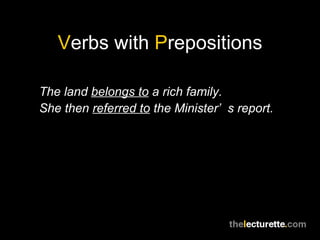 Verbs with Prepositions | PPT