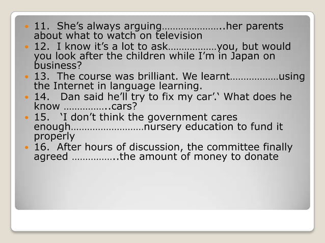 Verbs+ preposition patterns.practice | PPTX